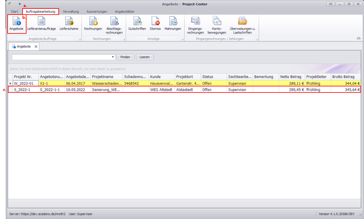 Rechnung aus Angebot erstellen