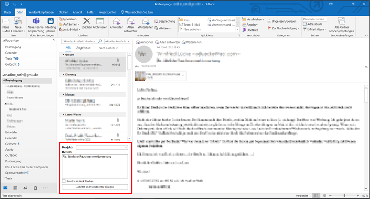 Outlook Add-In in Outlook personalisieren